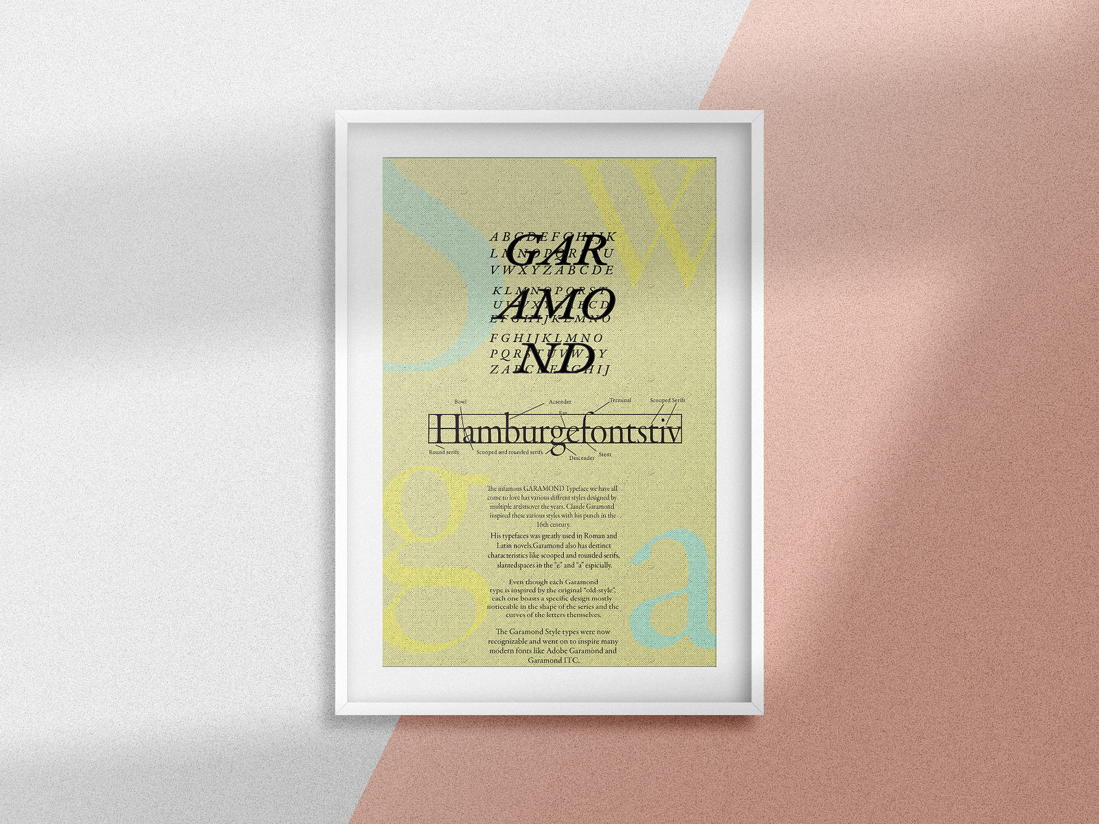 Garamond Font Poster by Jeandré De Villiers on Dribbble