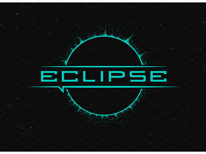 solar eclipse printable vector logo by Galacticus on Dribbble