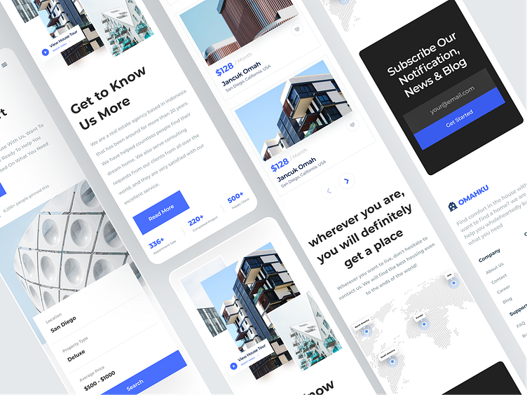 OMAHKU - Real Estate Responsive Web by Habibi 🤖 for Kretya on Dribbble