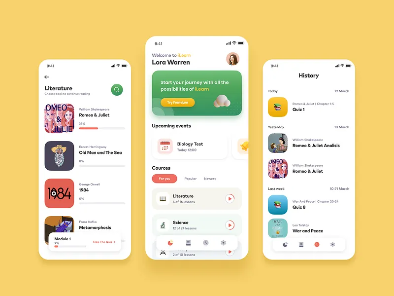 Elearning App designs, themes, templates and downloadable graphic ...