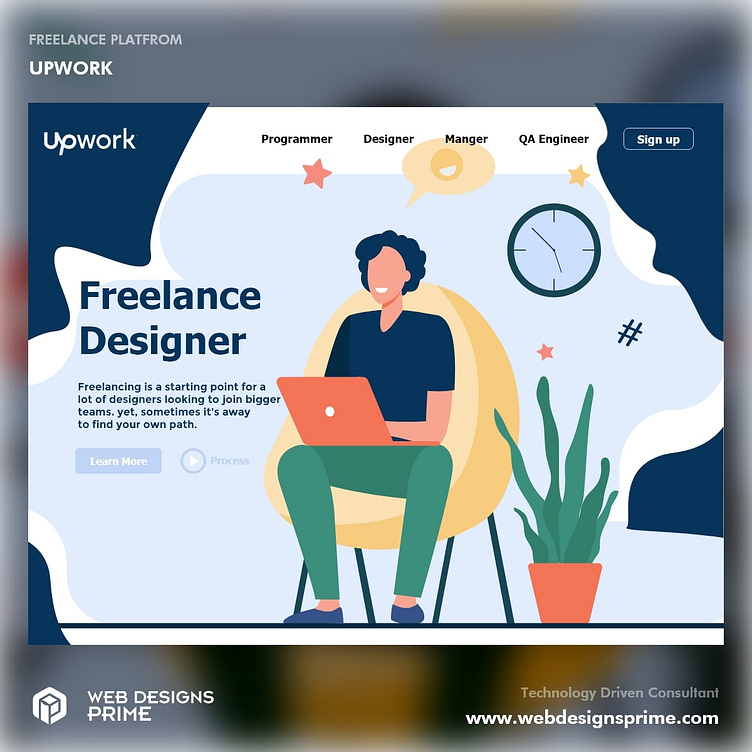 Upwork UI Design by Web Designs Prime on Dribbble