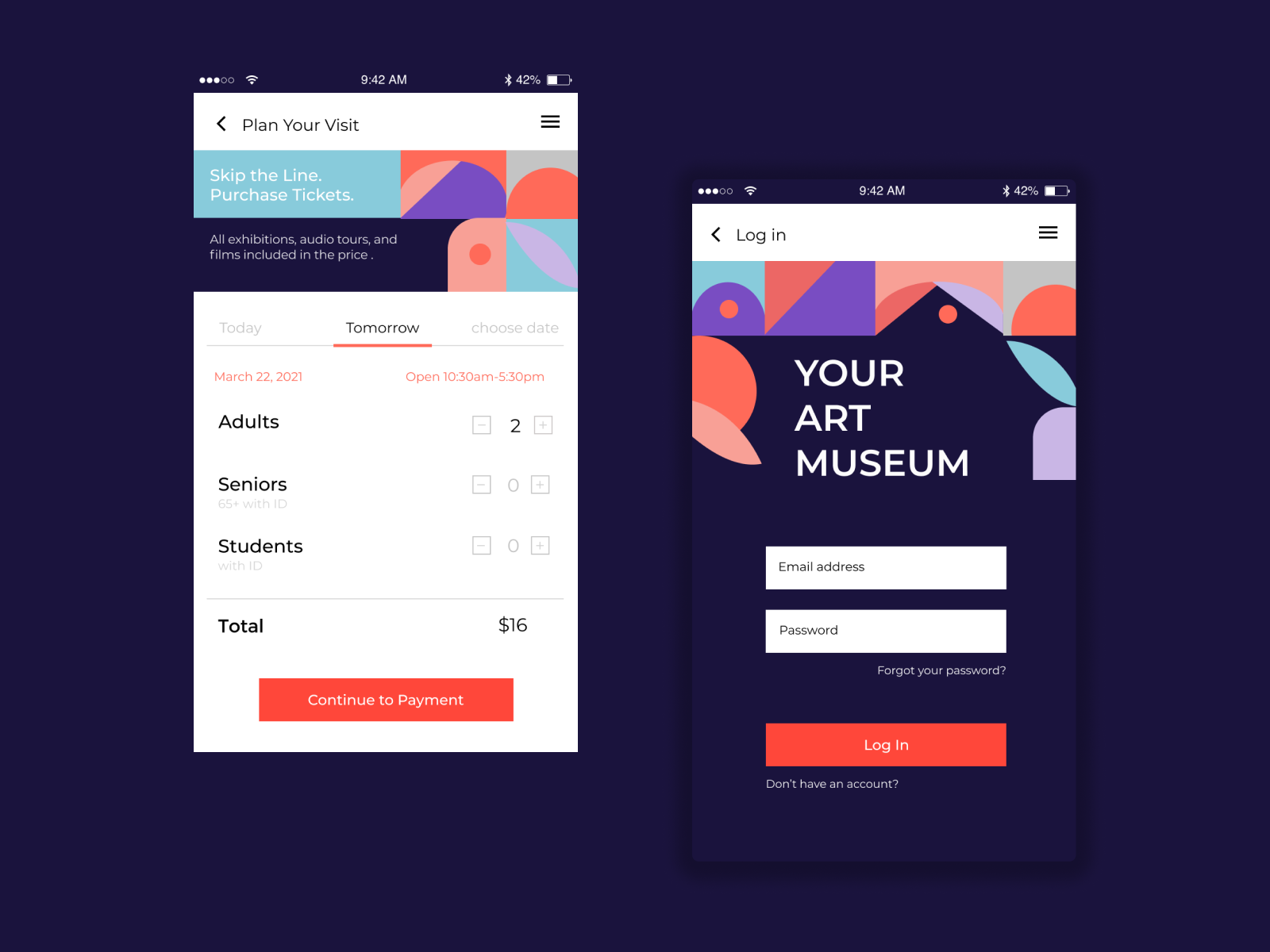 App - Museum by Sofia Campos on Dribbble