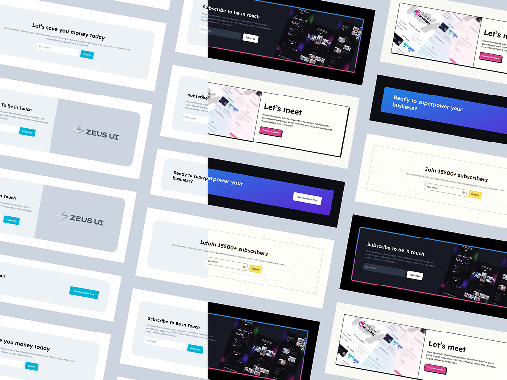 Call to Action section by Nick Rybak for Foursets on Dribbble