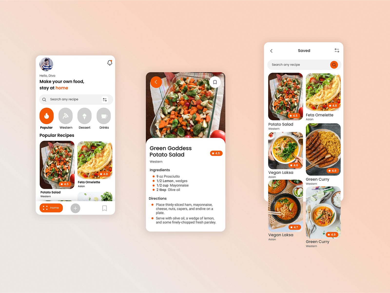 Recipe App UI Design by Diva Retta on Dribbble