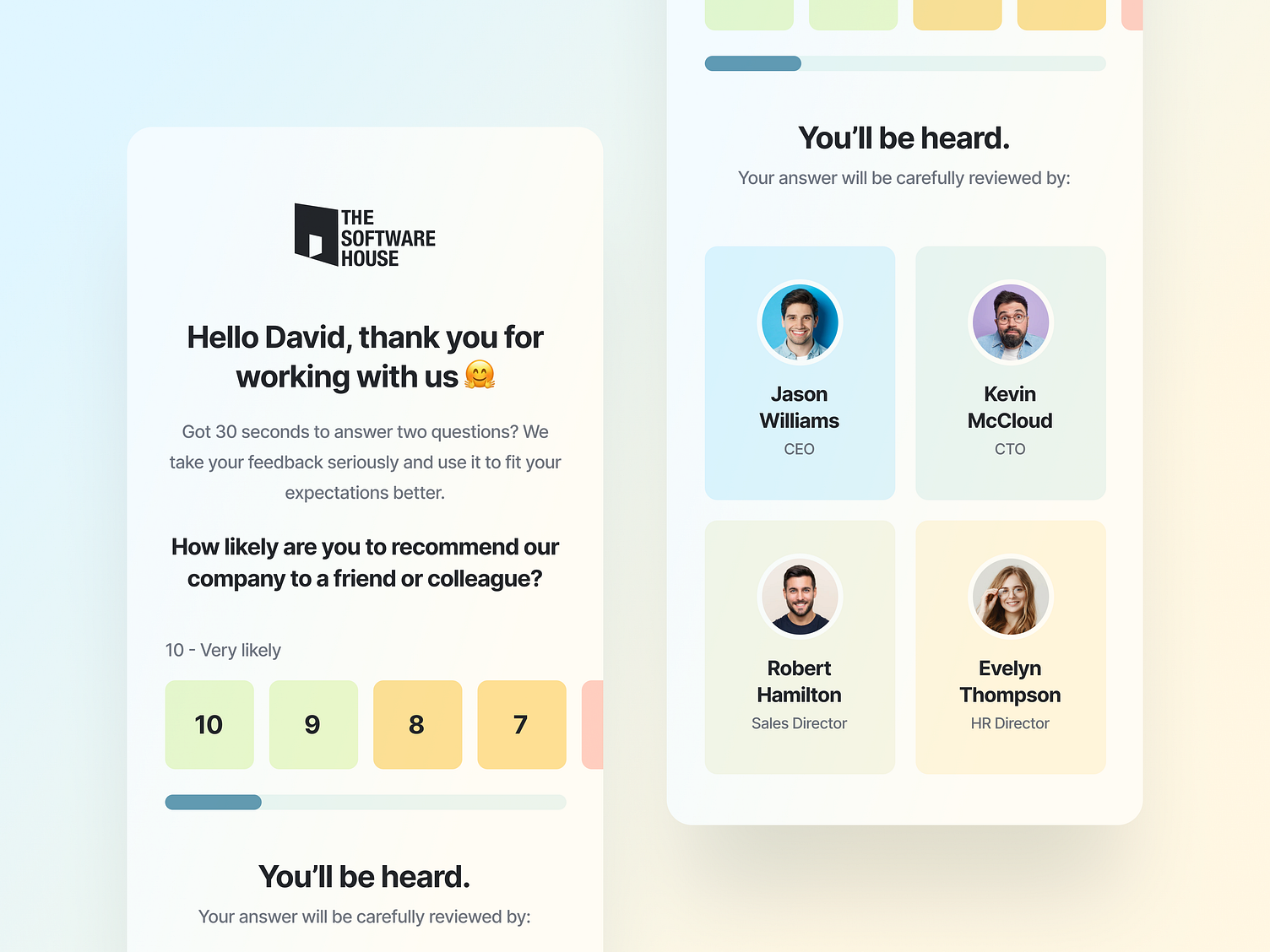 Customer survey UI design by Alek Chmura // Zante.design for The ...