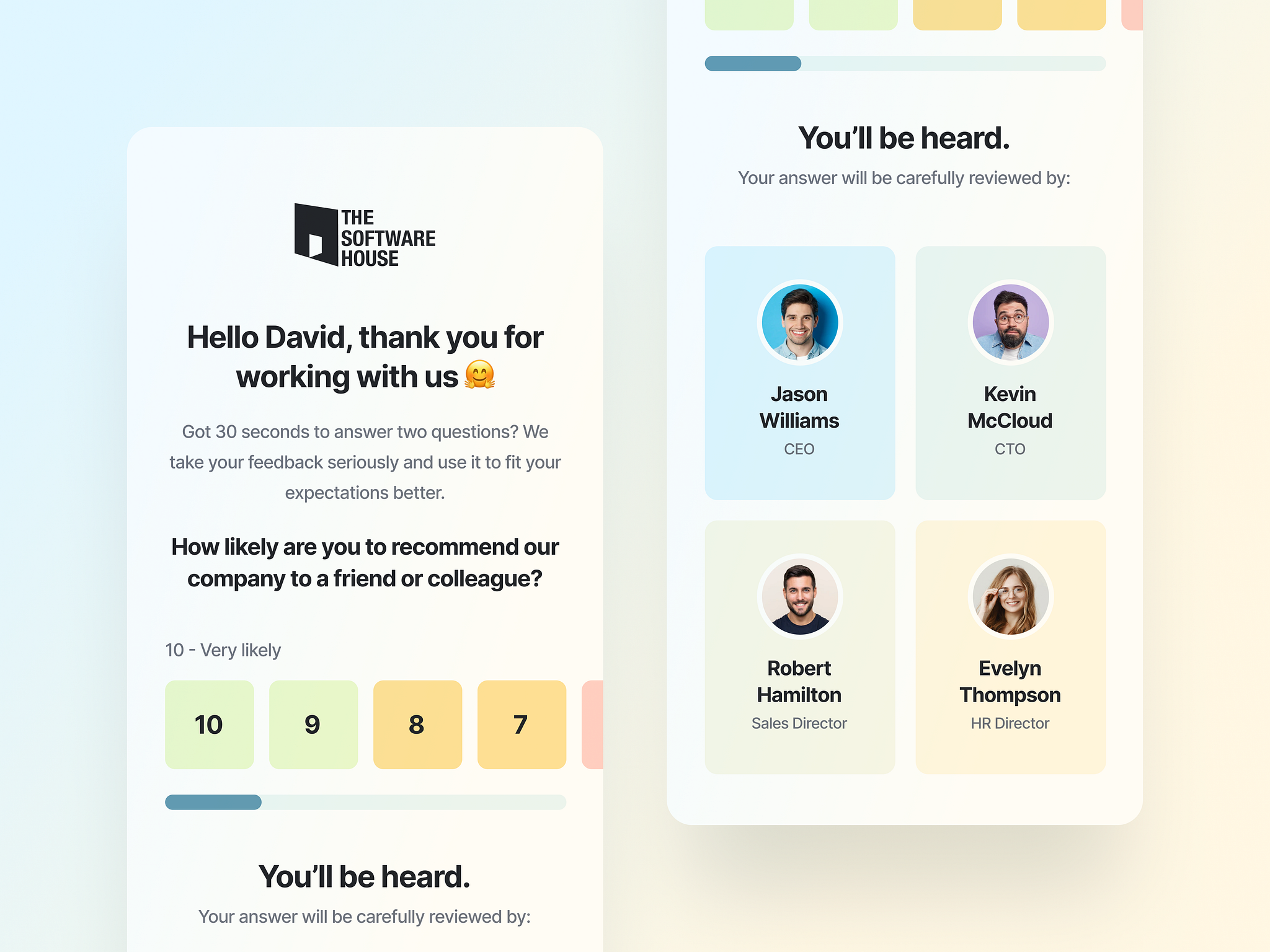 Customer survey UI design by Alek Chmura // Zante.design for The ...