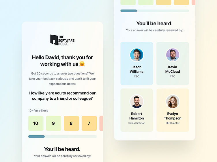 Customer survey UI design by Alek Chmura // Zante.design for The ...