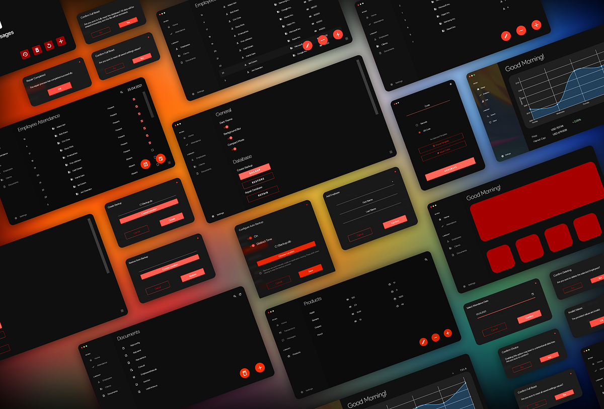 Desktop Application Material Design by Techrex Studios on Dribbble