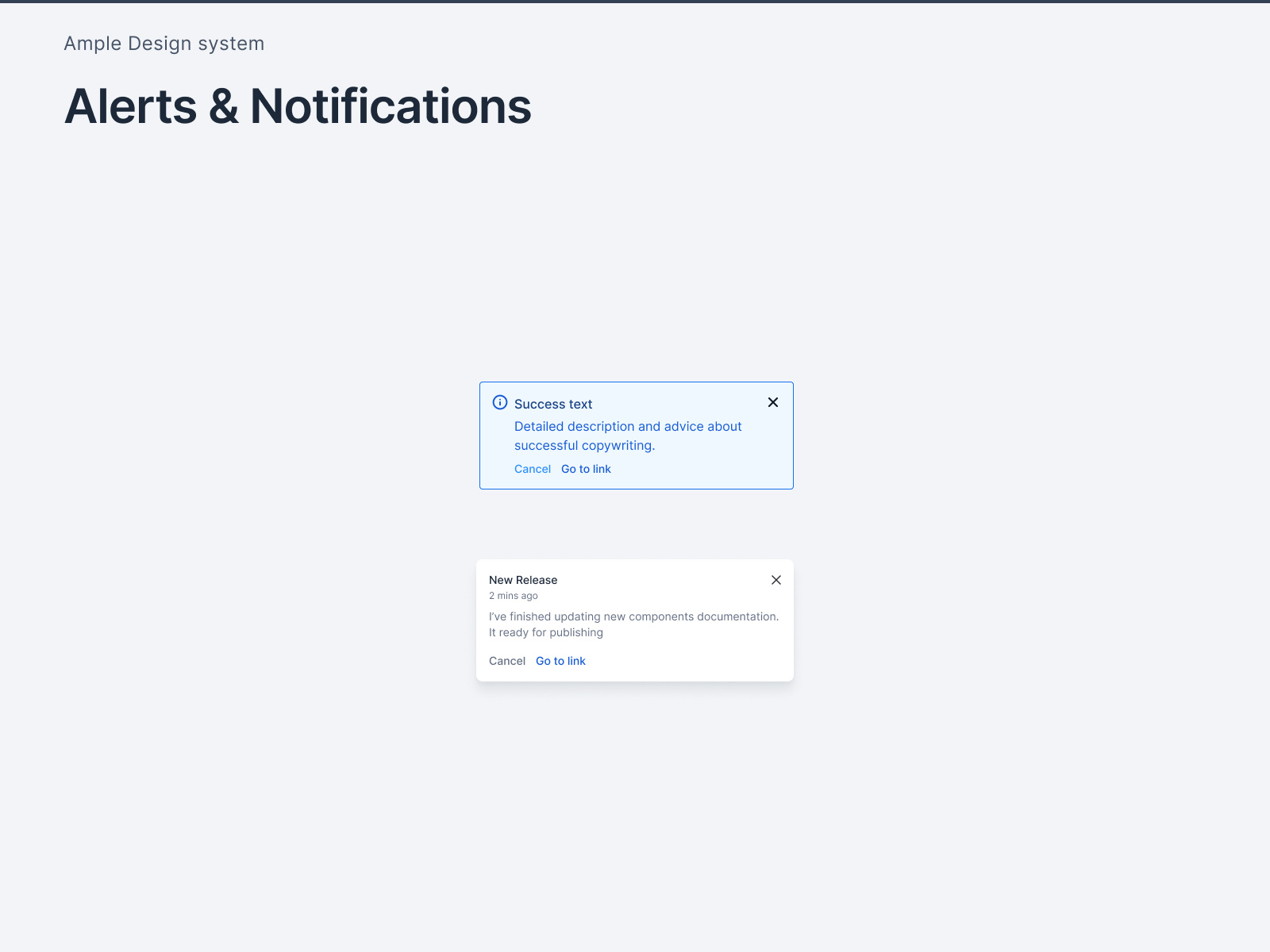 Ample Design System | Alerts & Notifications by Amplifyn on Dribbble