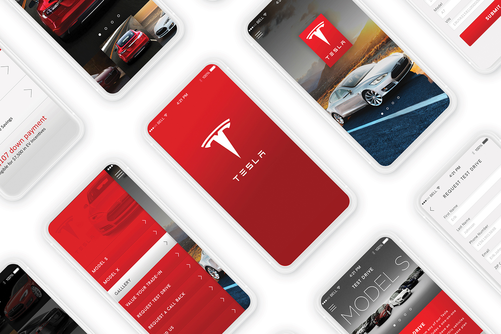 Tesla Mobile App UI/UX Design by UI/UX Freelancer on Dribbble