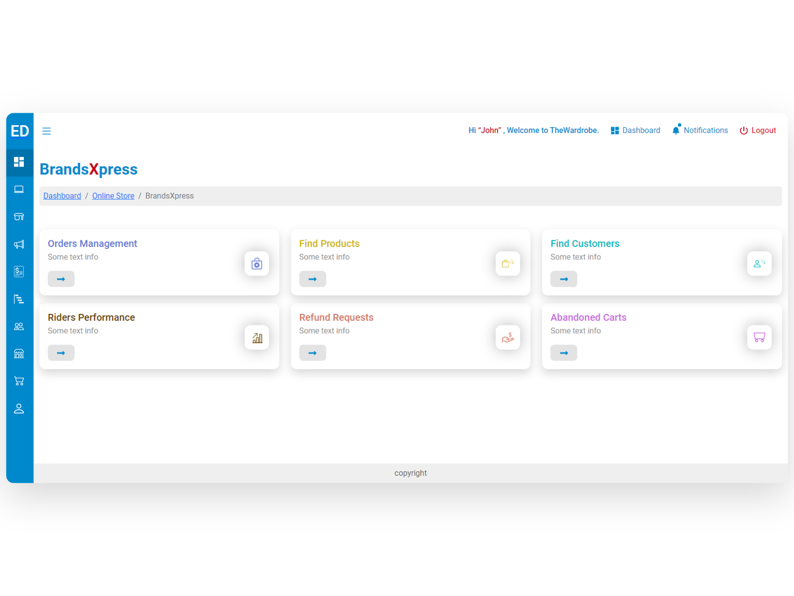 TheWardrobe e-commerce portal - Online Store - Collapsed sidebar by ...