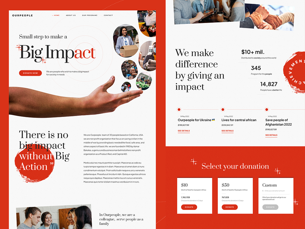 OURPEOPLE - Donate to Charity Projects Around The World by SlabPixel ...