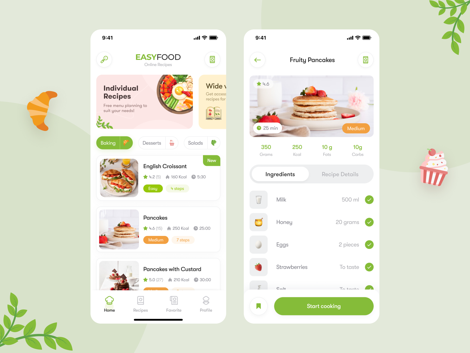 Easy Food - Mobile App by Nelia Dudina on Dribbble