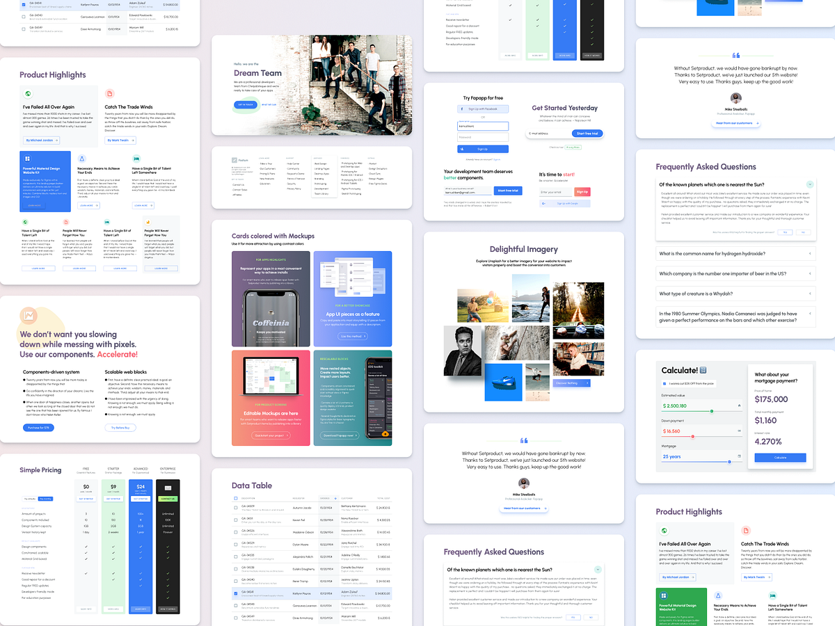 Figma Web Design UI kit with landing page templates by Roman Kamushken ...