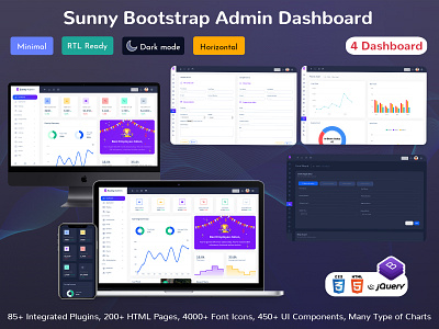 Bootstrap Admin Dashboard by Dipesh Patel 🚀 on Dribbble