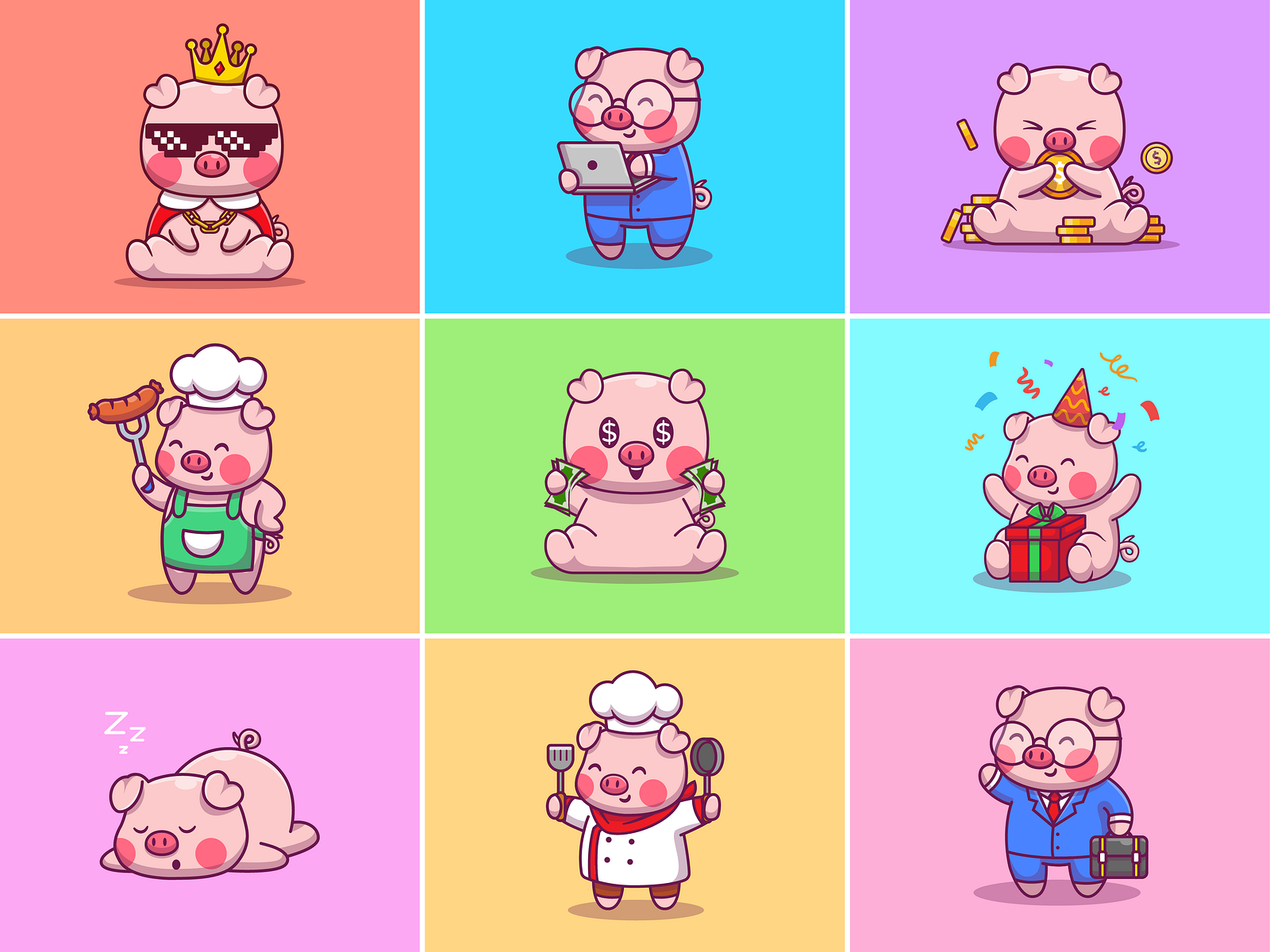 Pig 🐖🐽🐷 by catalyst on Dribbble
