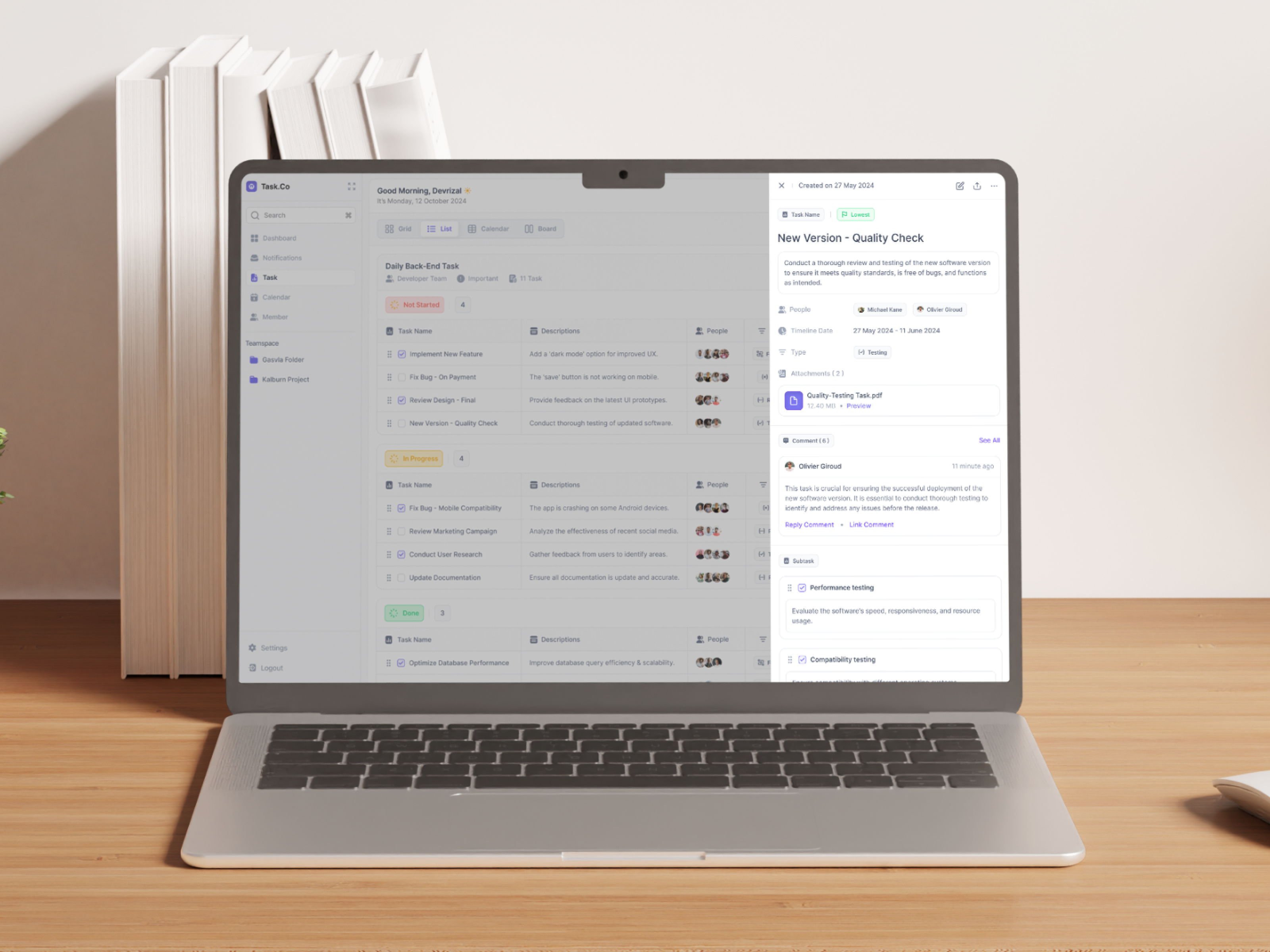 Task.Co - Details Task Management Dashboard by Ananto Nugroho Putra for ...