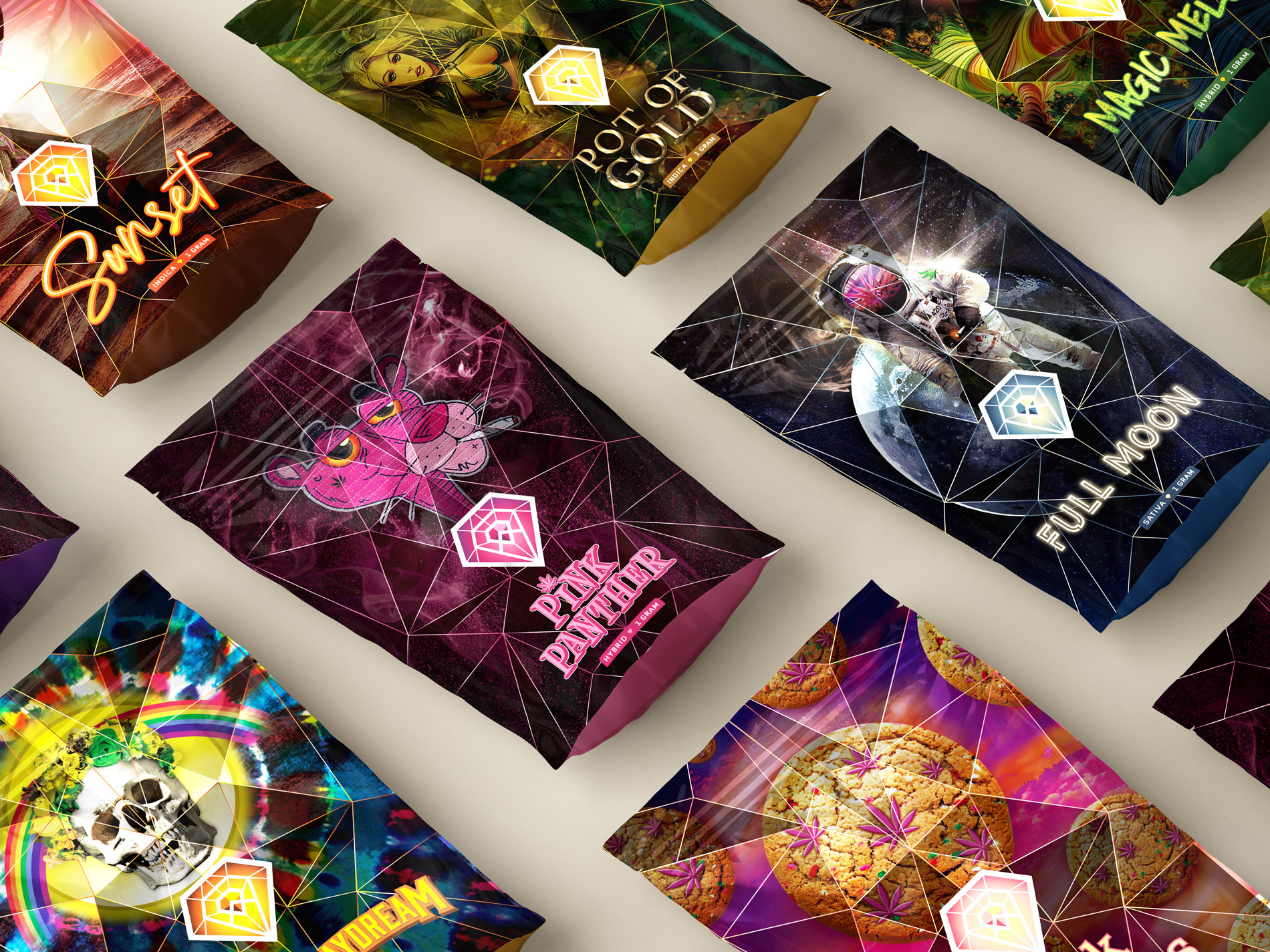 Shatter Packaging for Diamond Extracts by Jessica Gaffney on Dribbble