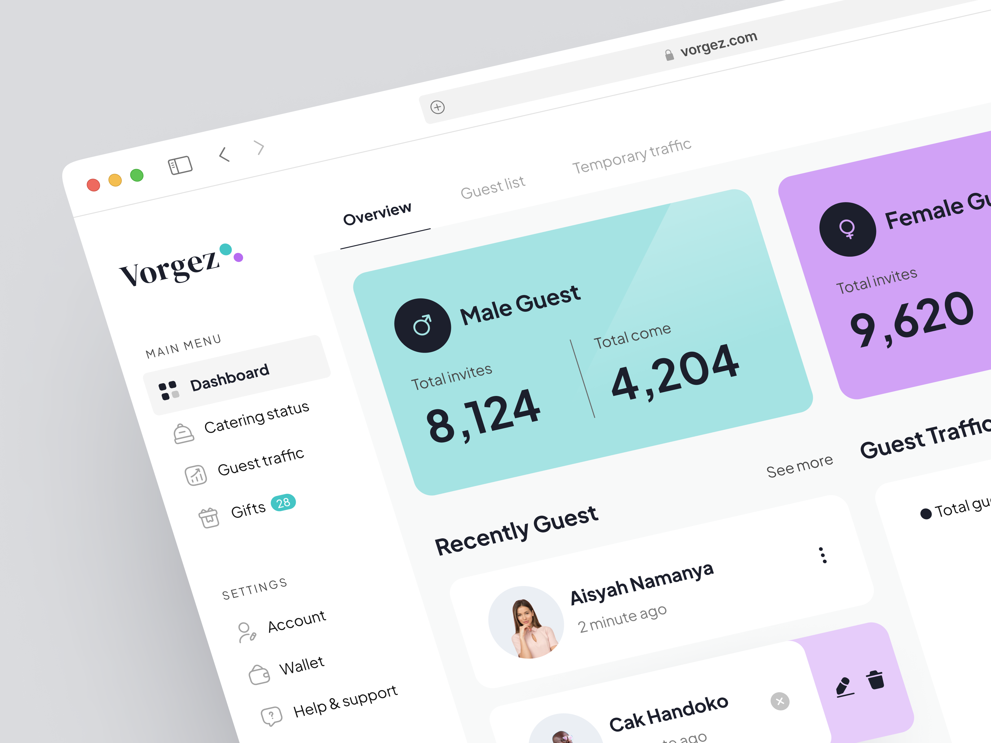 Vorgez Wedding Invitation Dashboard by Faris🤘 on Dribbble