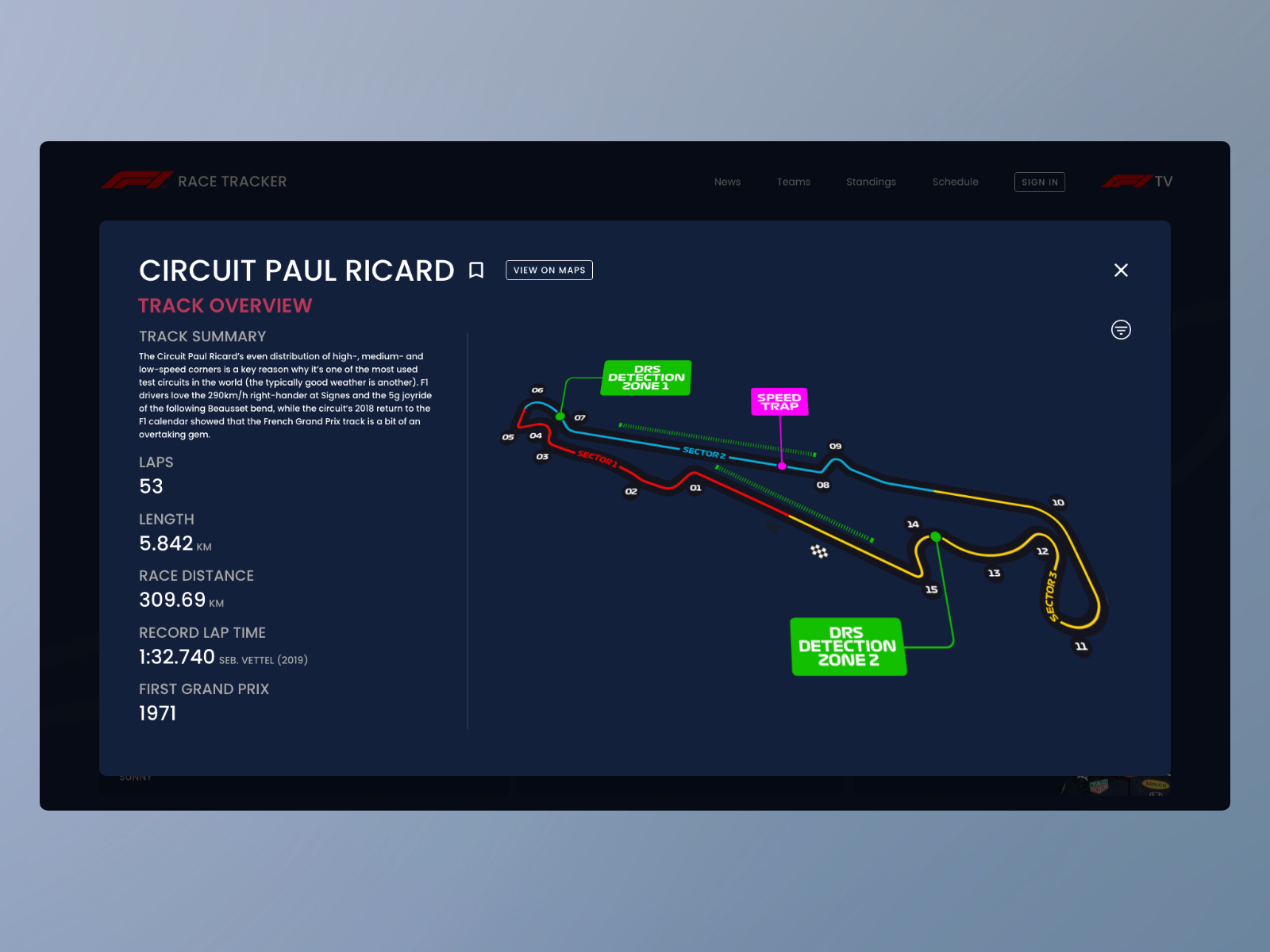 Formula 1 Race Tracker App by Paul Loh on Dribbble
