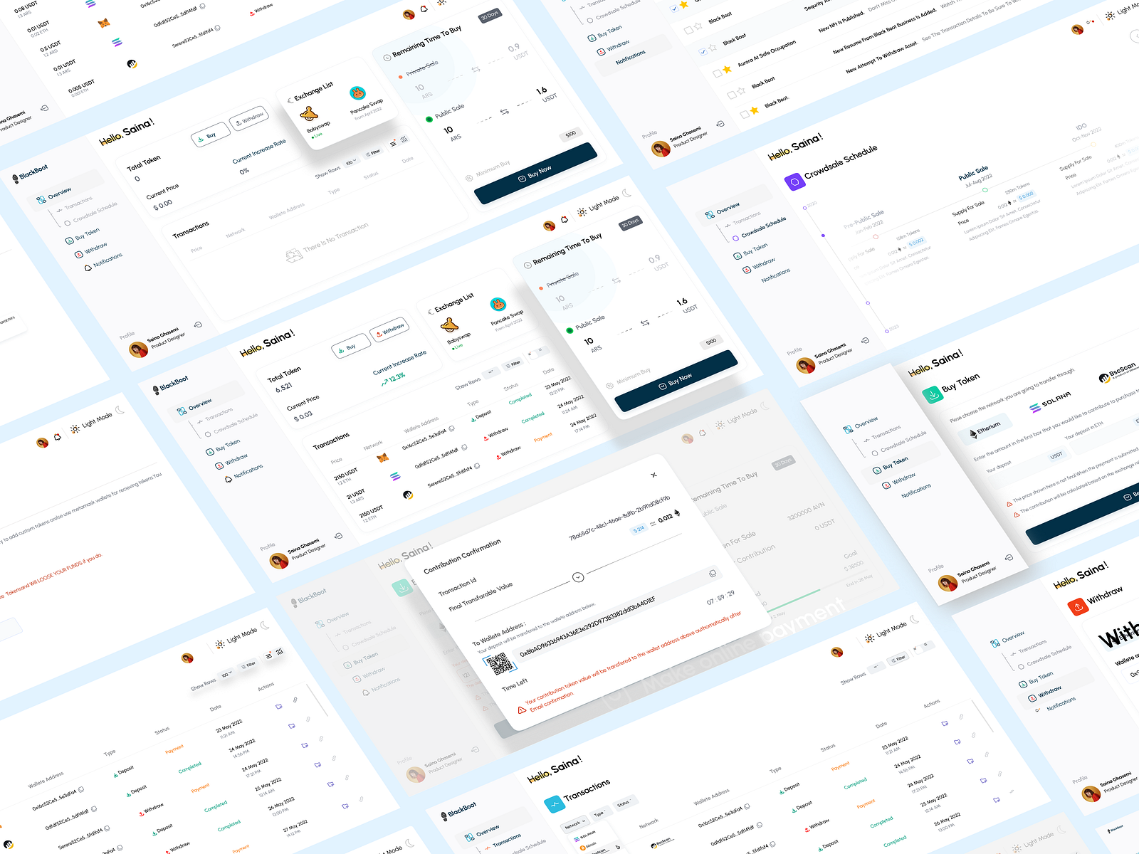 ICO Dashboard by Saina on Dribbble
