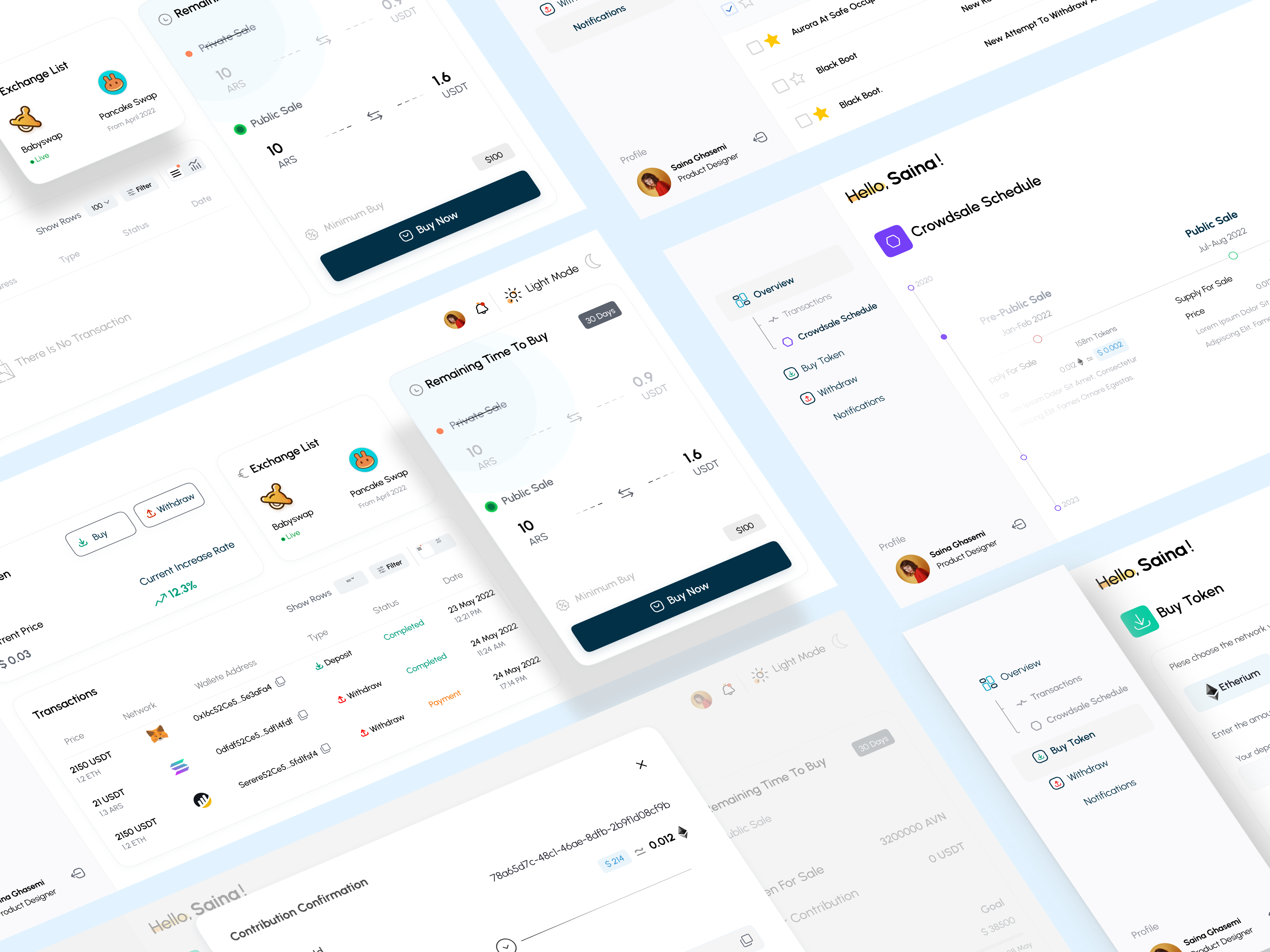 ICO Dashboard by Saina on Dribbble