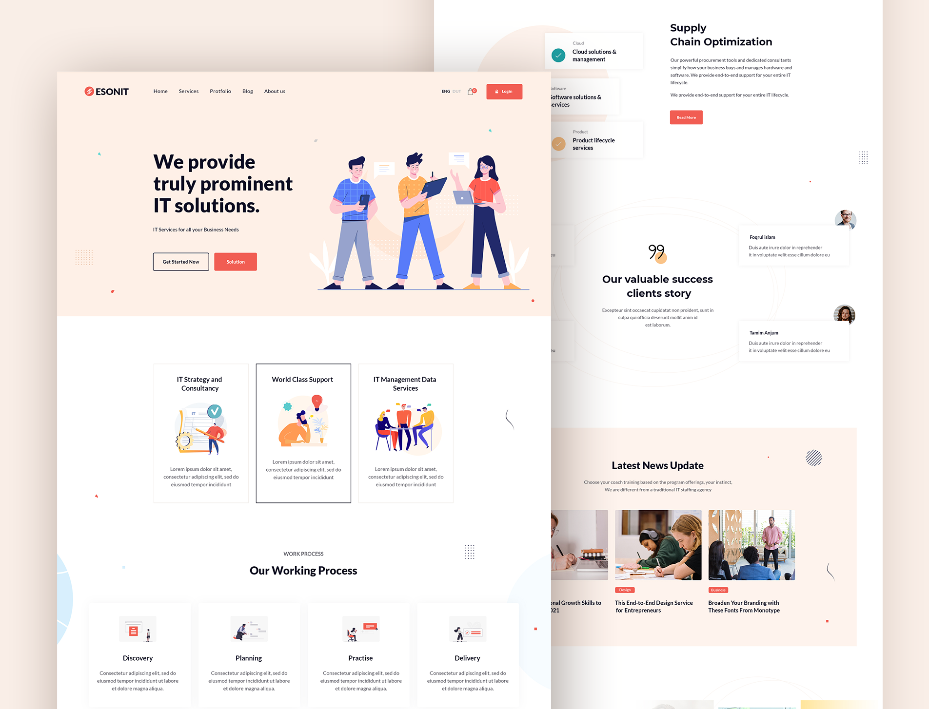 IT Management Website design by Mahfuz Miah on Dribbble