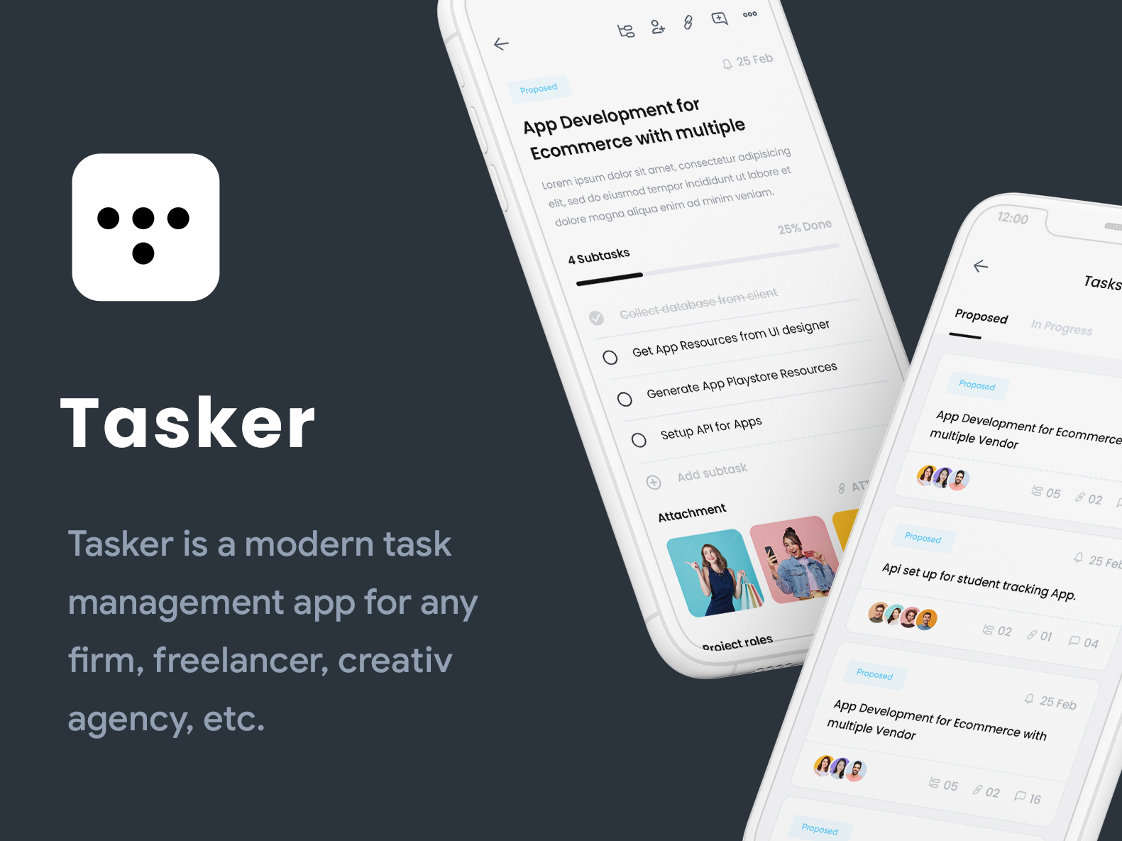 Task Management App UI Kit | Tasker by OpusLab Works on Dribbble