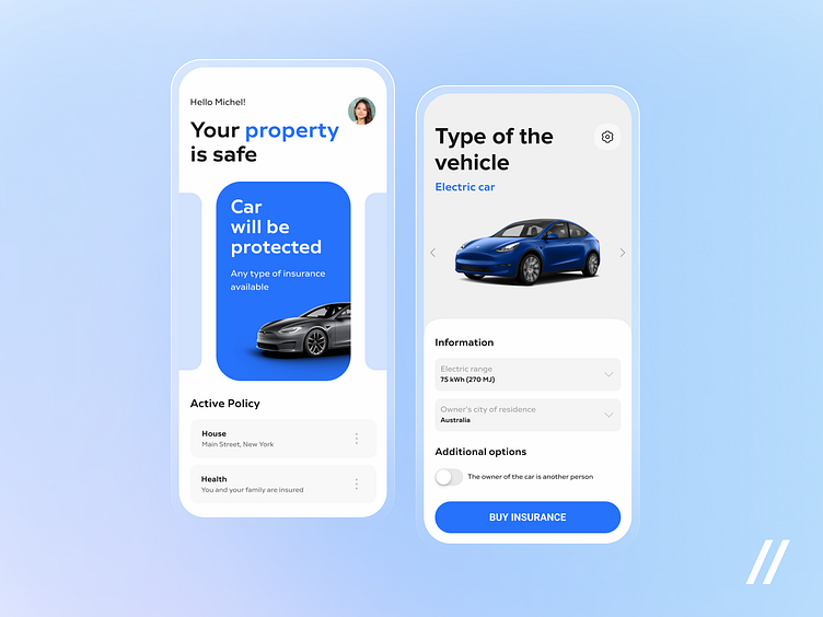 Insurance App by Kristina Spiridonova for Purrweb UI/UX Agency on Dribbble
