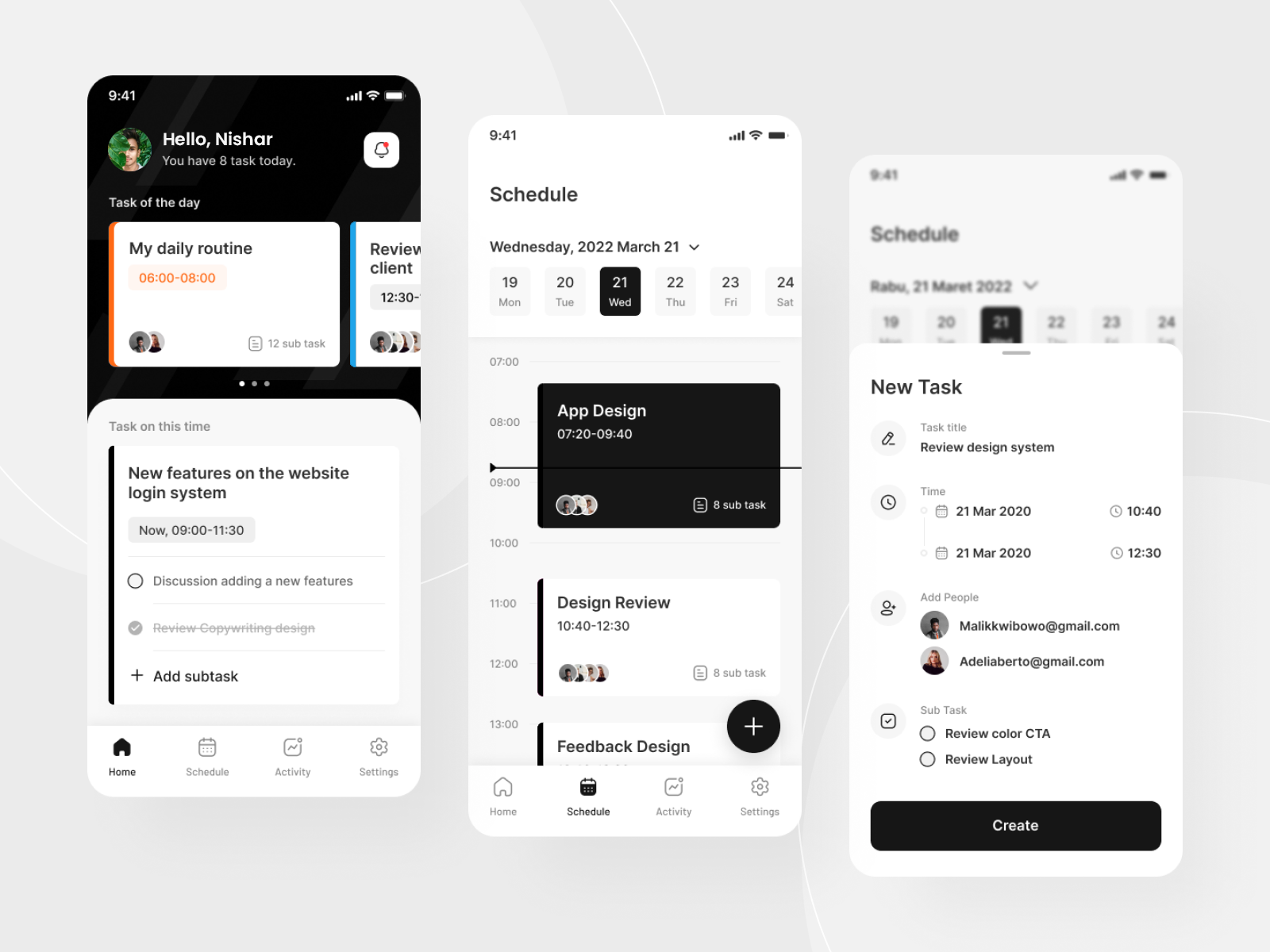 Task Manager App by Nishar Multani on Dribbble