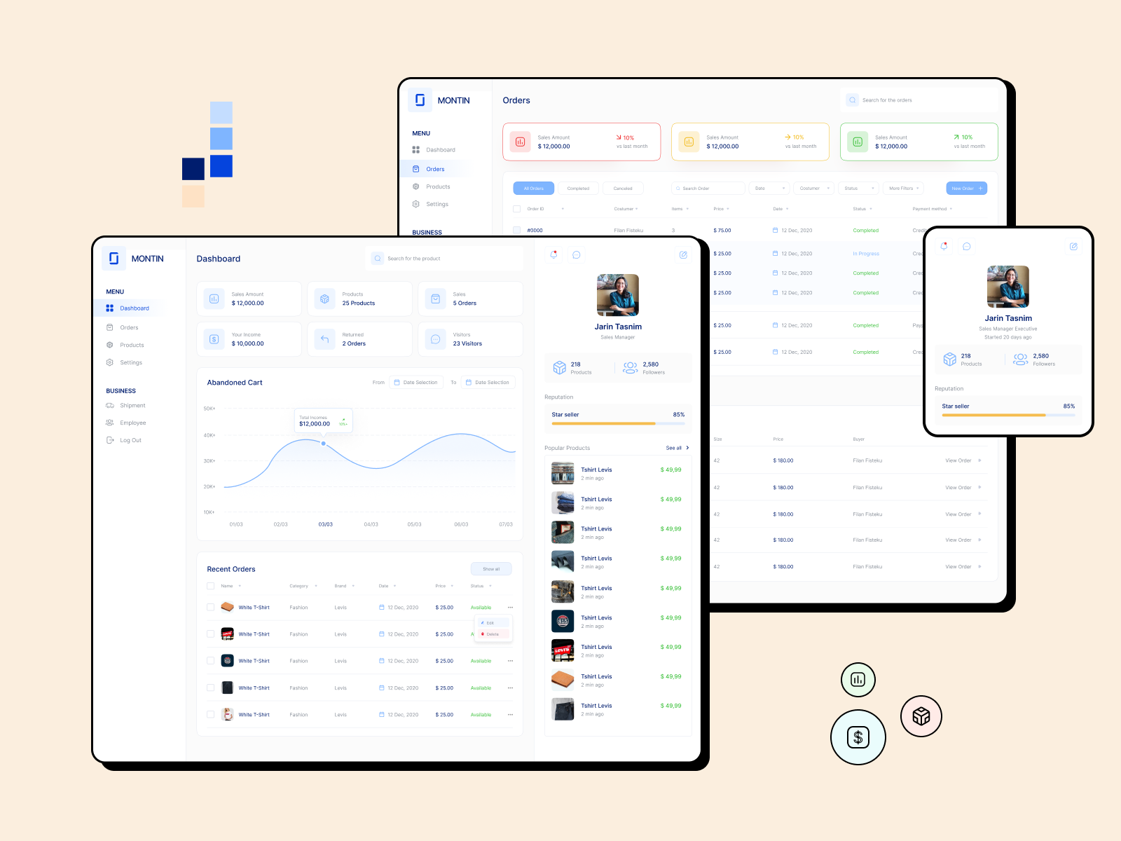 Order History (Admin Dashboard) Design by Jarin Tasnim on Dribbble