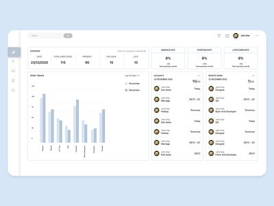 Attendance Dashboard designs, themes, templates and downloadable ...