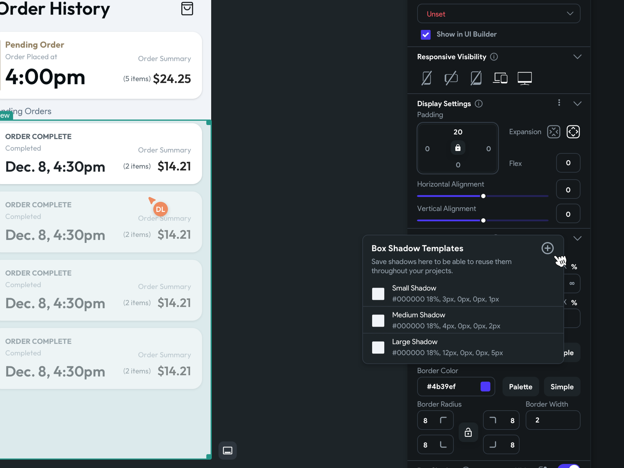 Updated Builder by Andrew Daniels on Dribbble