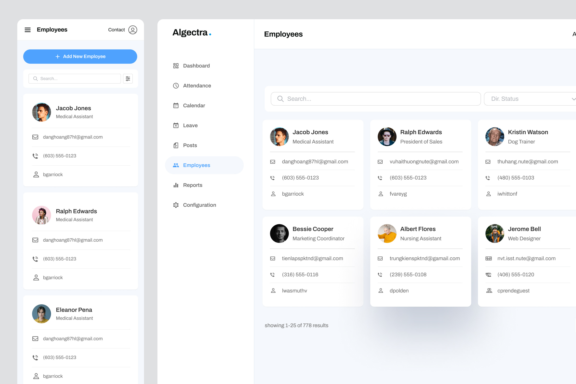 Employee Dashboard UI Design by Pentaclay on Dribbble