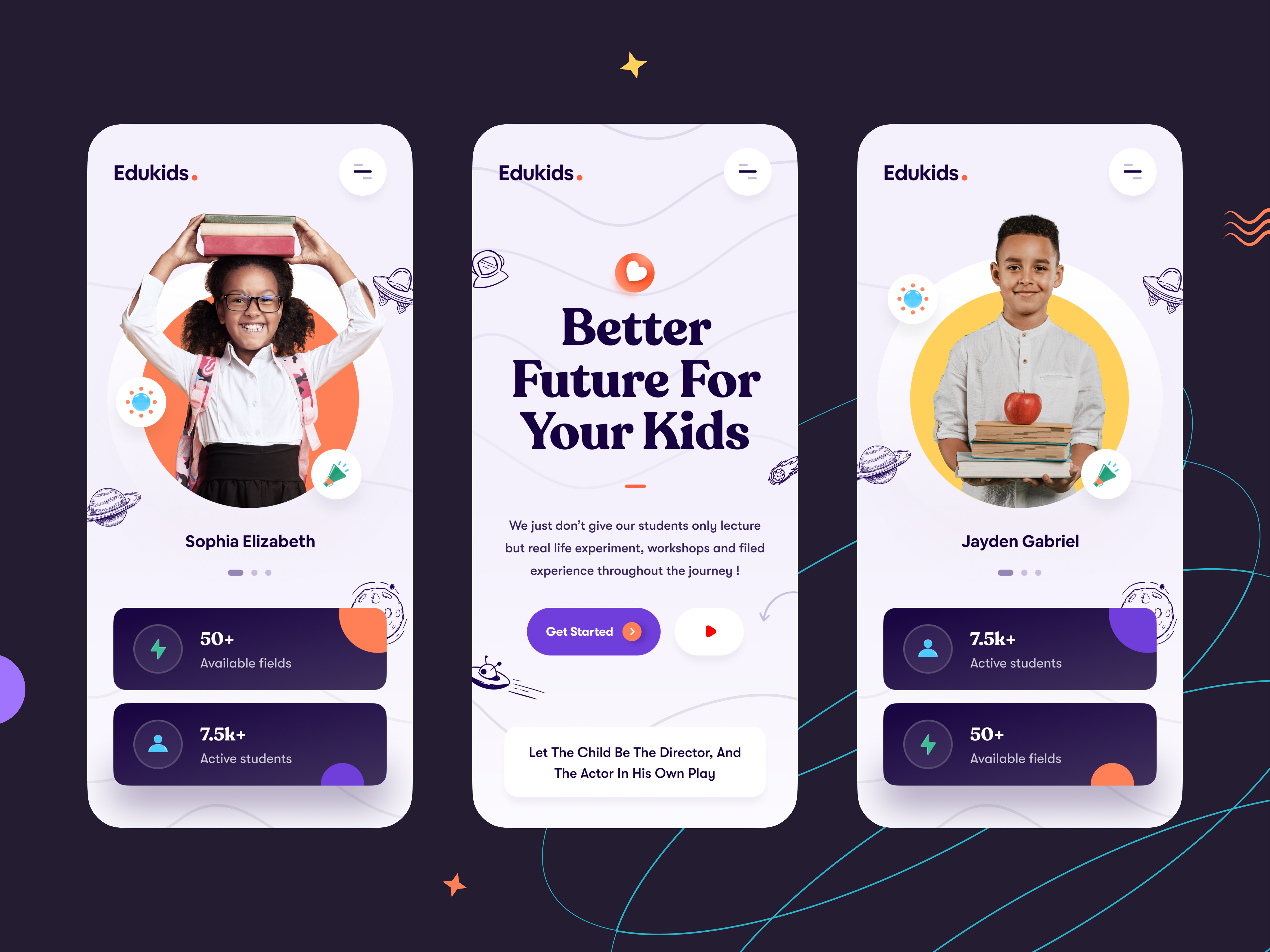 Kids Education Website design by Farzan Faruk for Rylic Studio on Dribbble