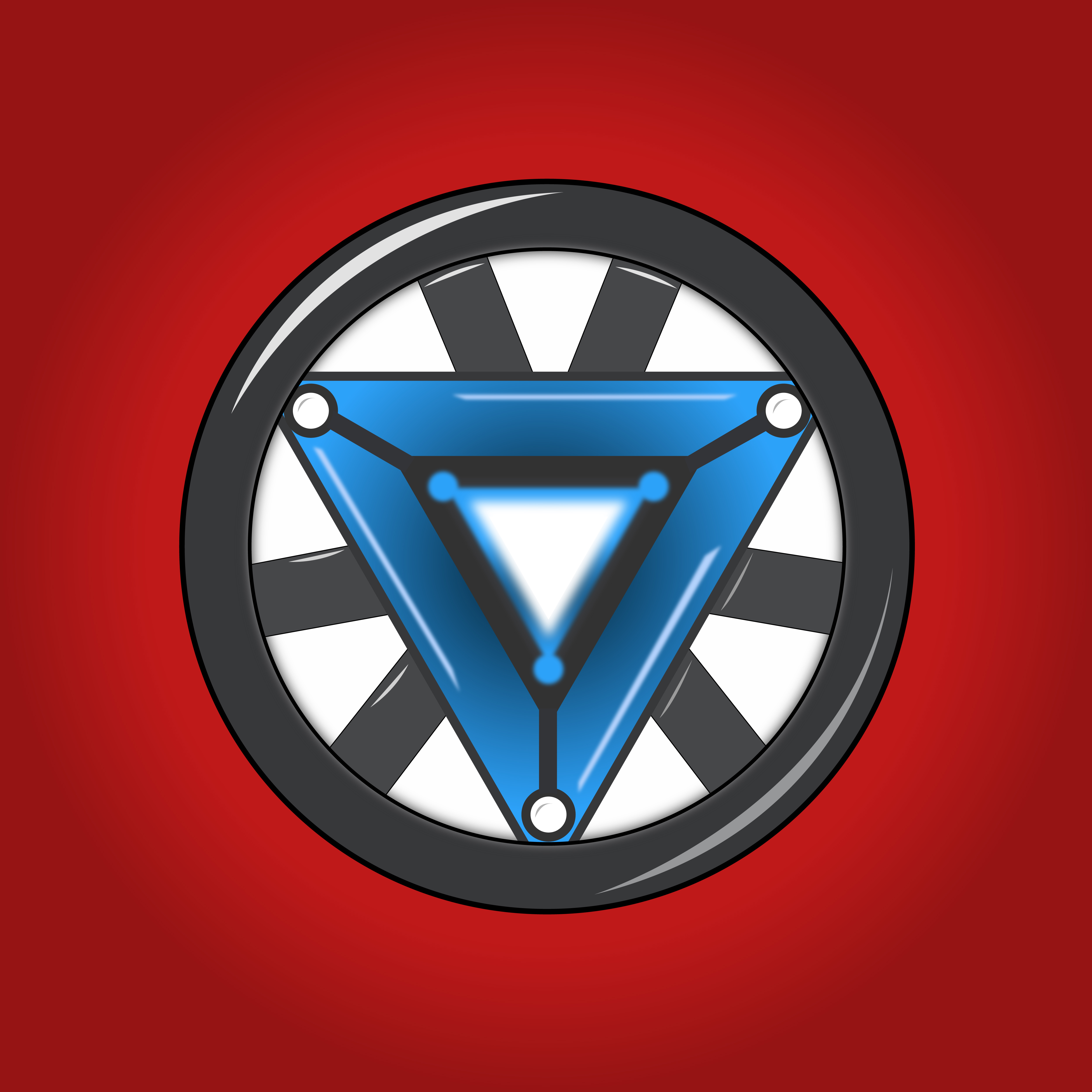 Iron Man Circle Logo Arc Reactor Ironman Logo | 3D CAD Model Library