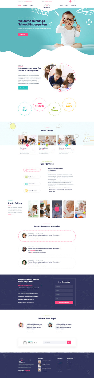 Kids School Website designs, themes, templates and downloadable graphic ...