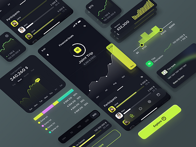Data visualization app UI-kit | UI elements by Kirill Lipovoi on Dribbble