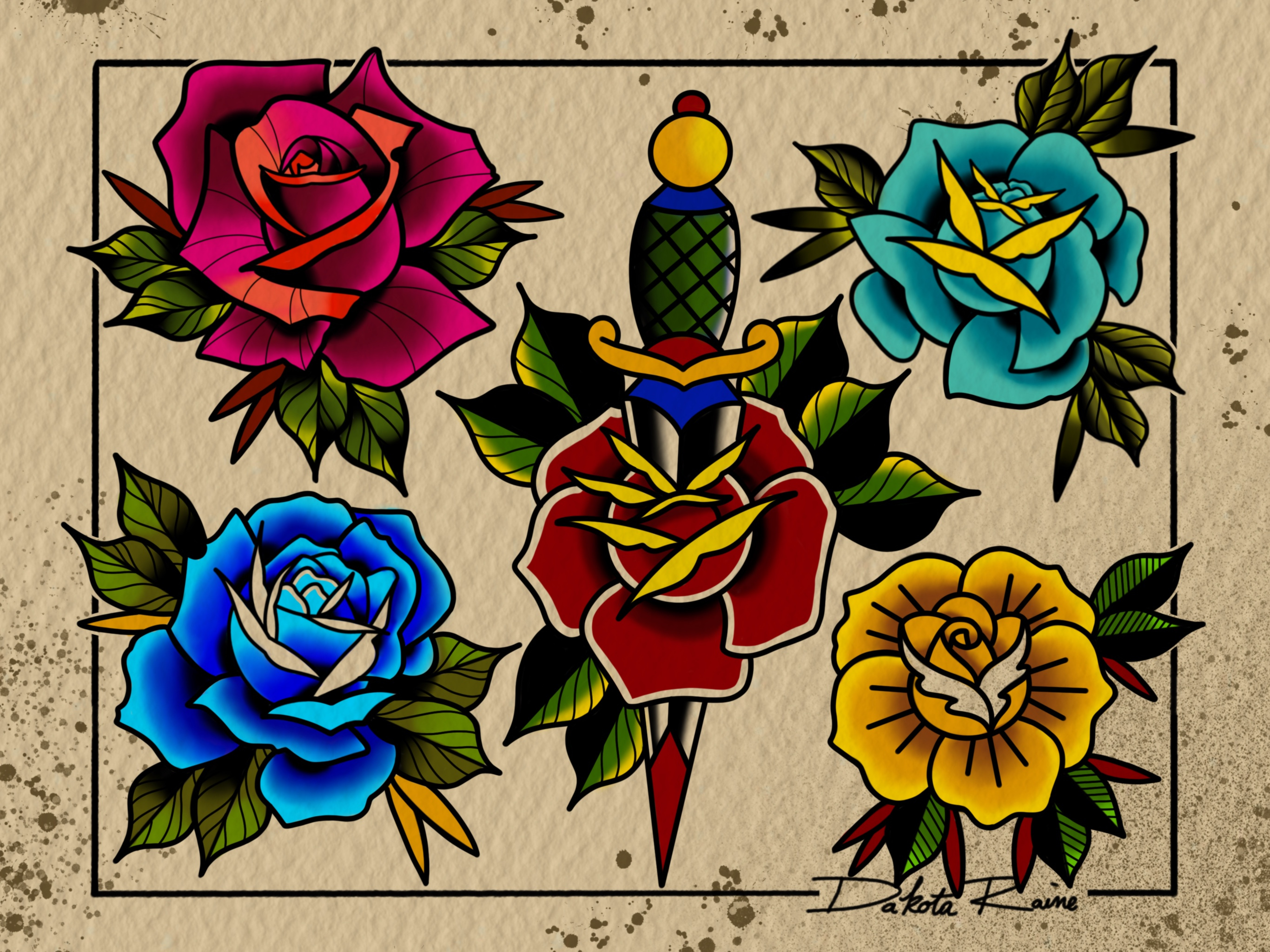 Roses Flash Sheet by Raine Browning on Dribbble