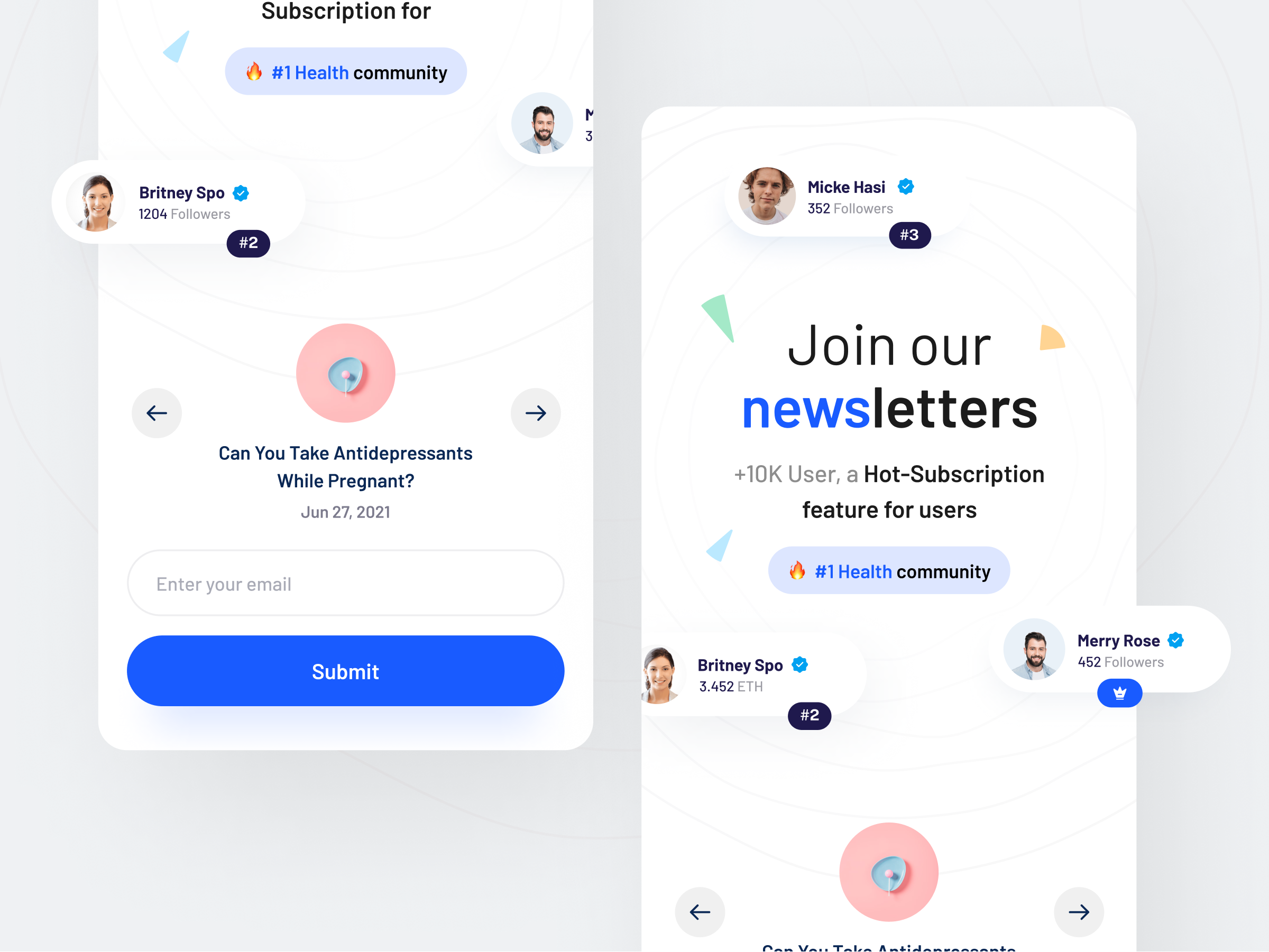 Newsletters Mobile App design - Light by Amir Baqian for Acedesign on ...