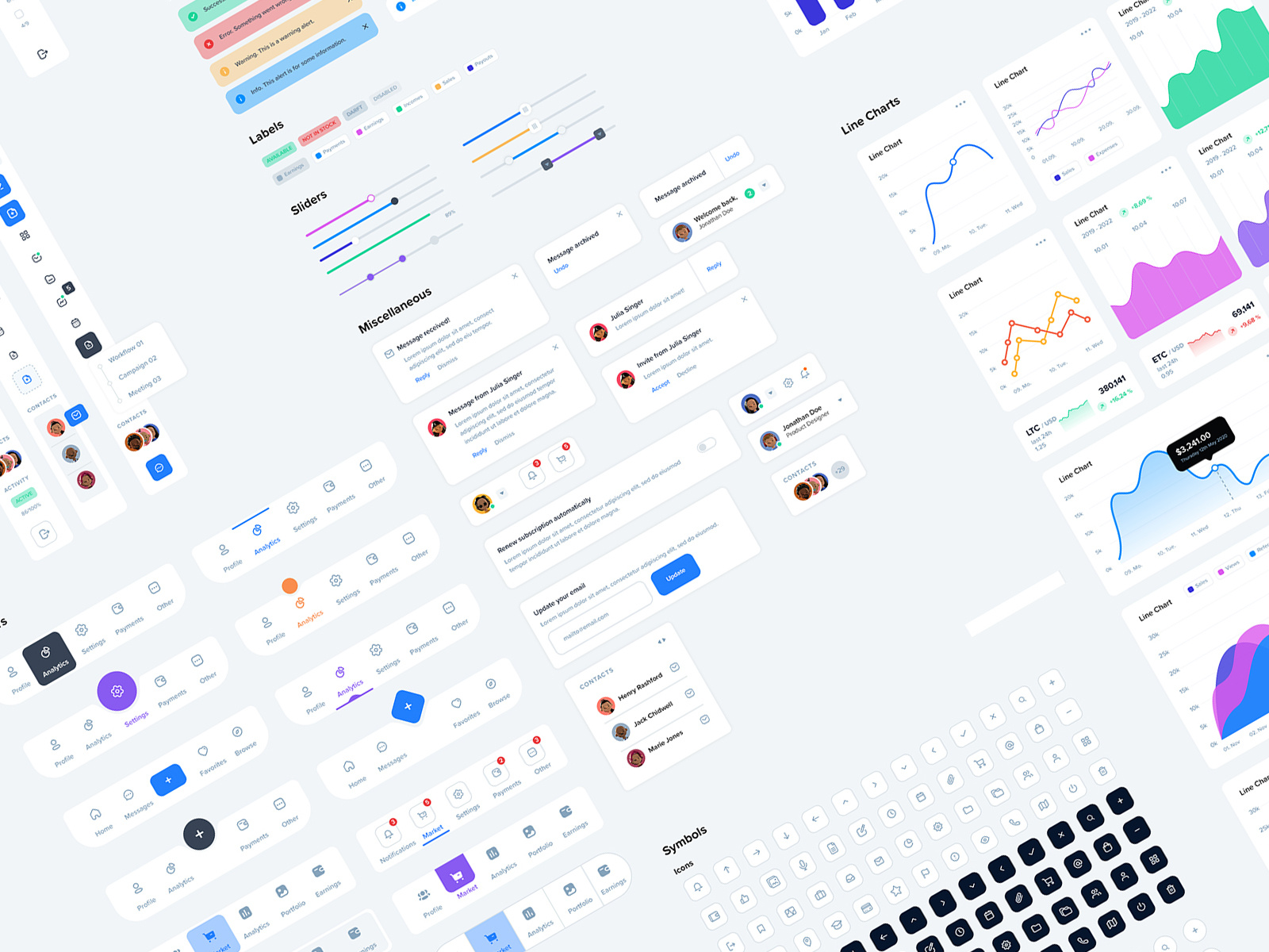 Free - Modular UI Dashboard by KL-Webmedia on Dribbble
