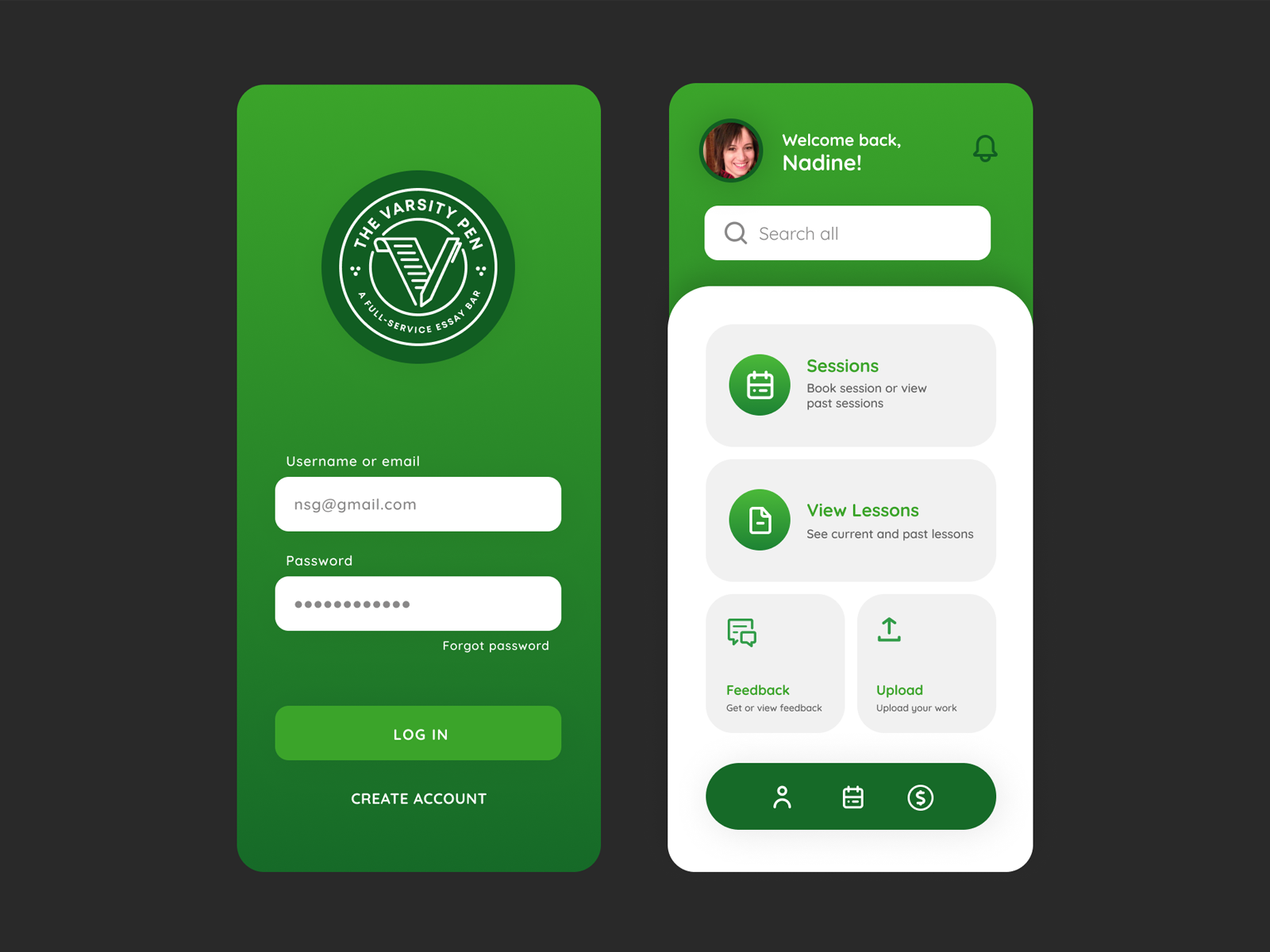 Tutoring App UI by Emily Khoo on Dribbble