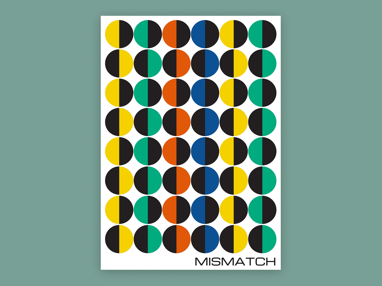 Mismatch, poster design by Daria Tulupova on Dribbble