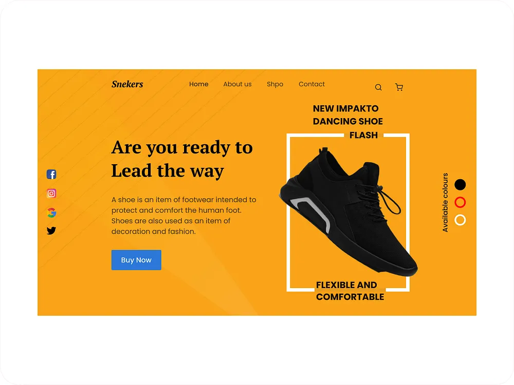 Shoes Website UI designs, themes, templates and downloadable graphic ...