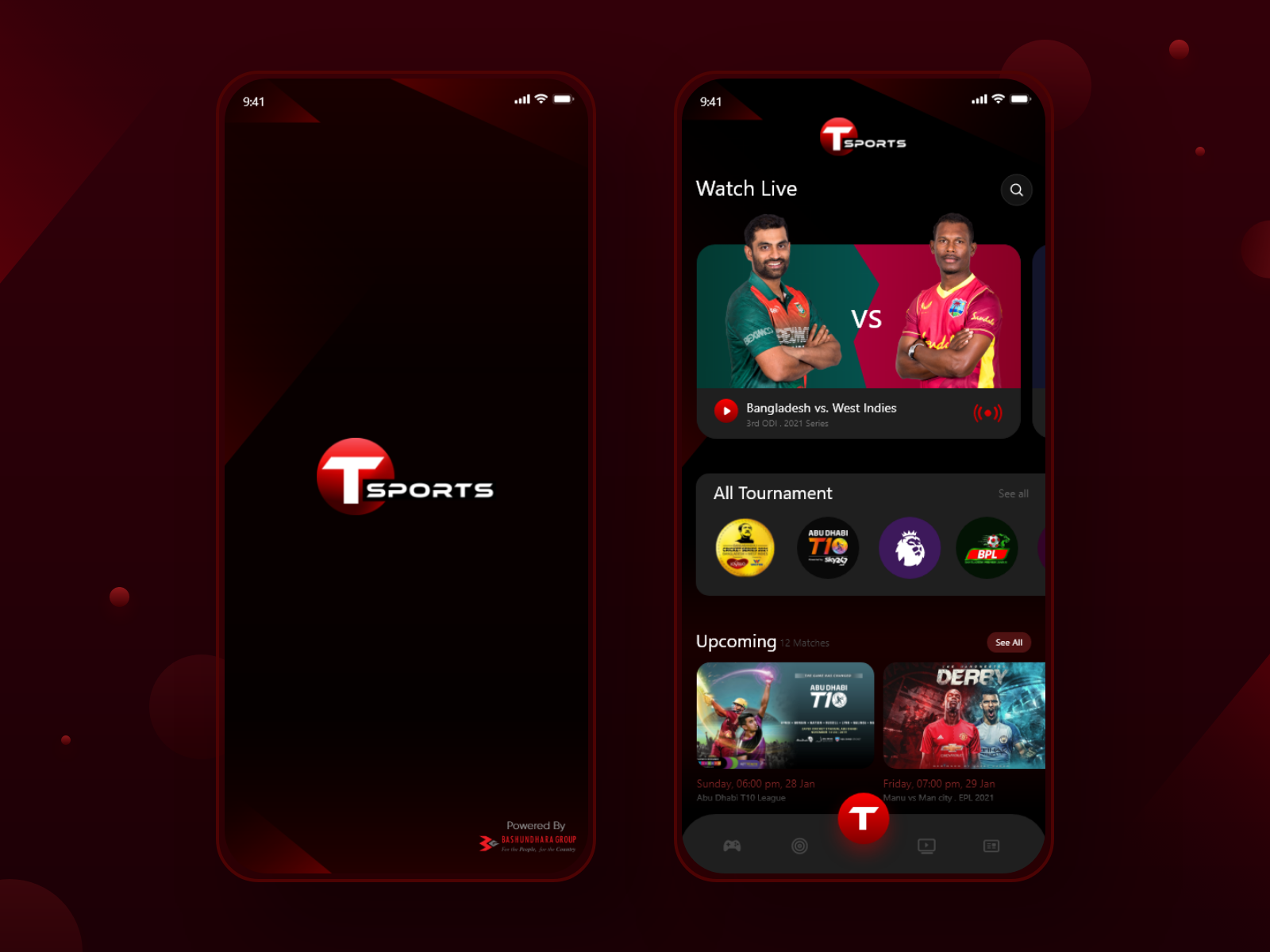 T Sports App by Abdullah Afnan on Dribbble
