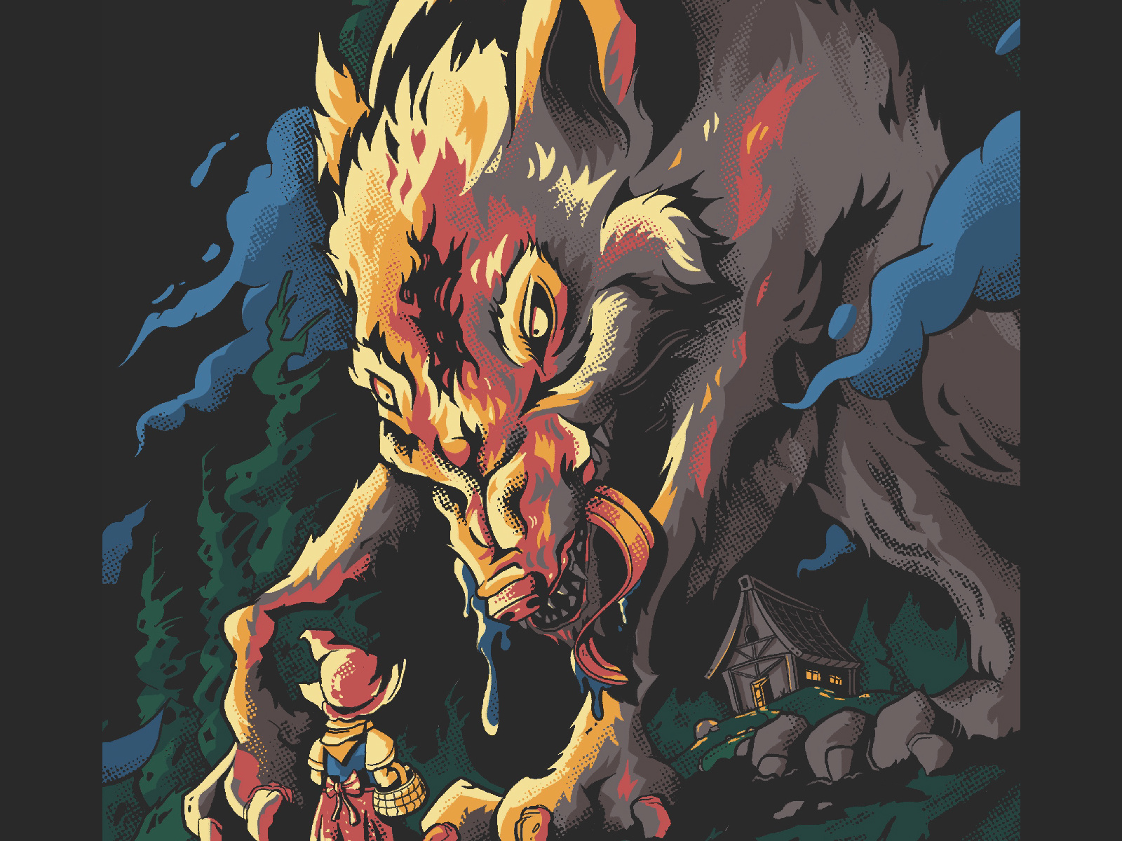 Little Red Cap and the Wolf by Ilya Boyko on Dribbble