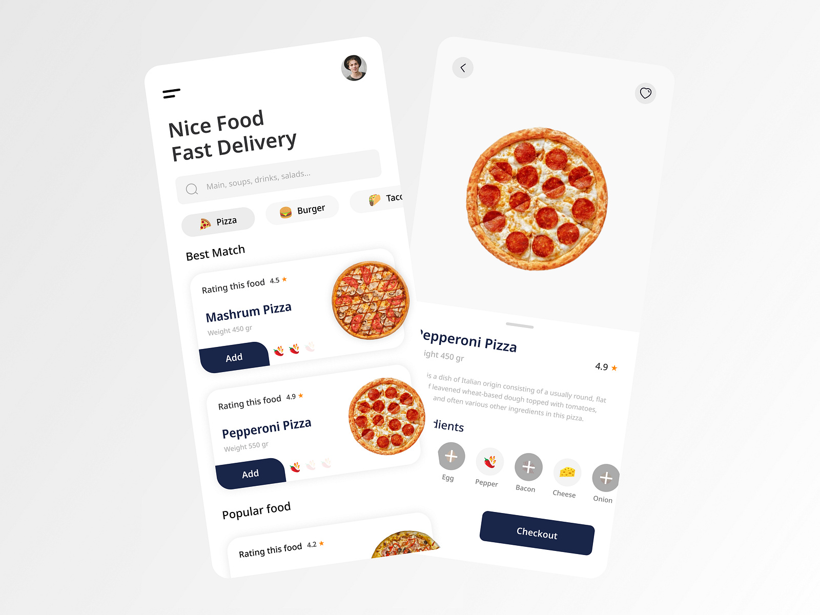 Delivery Food - App Design by Ethan for Batix on Dribbble