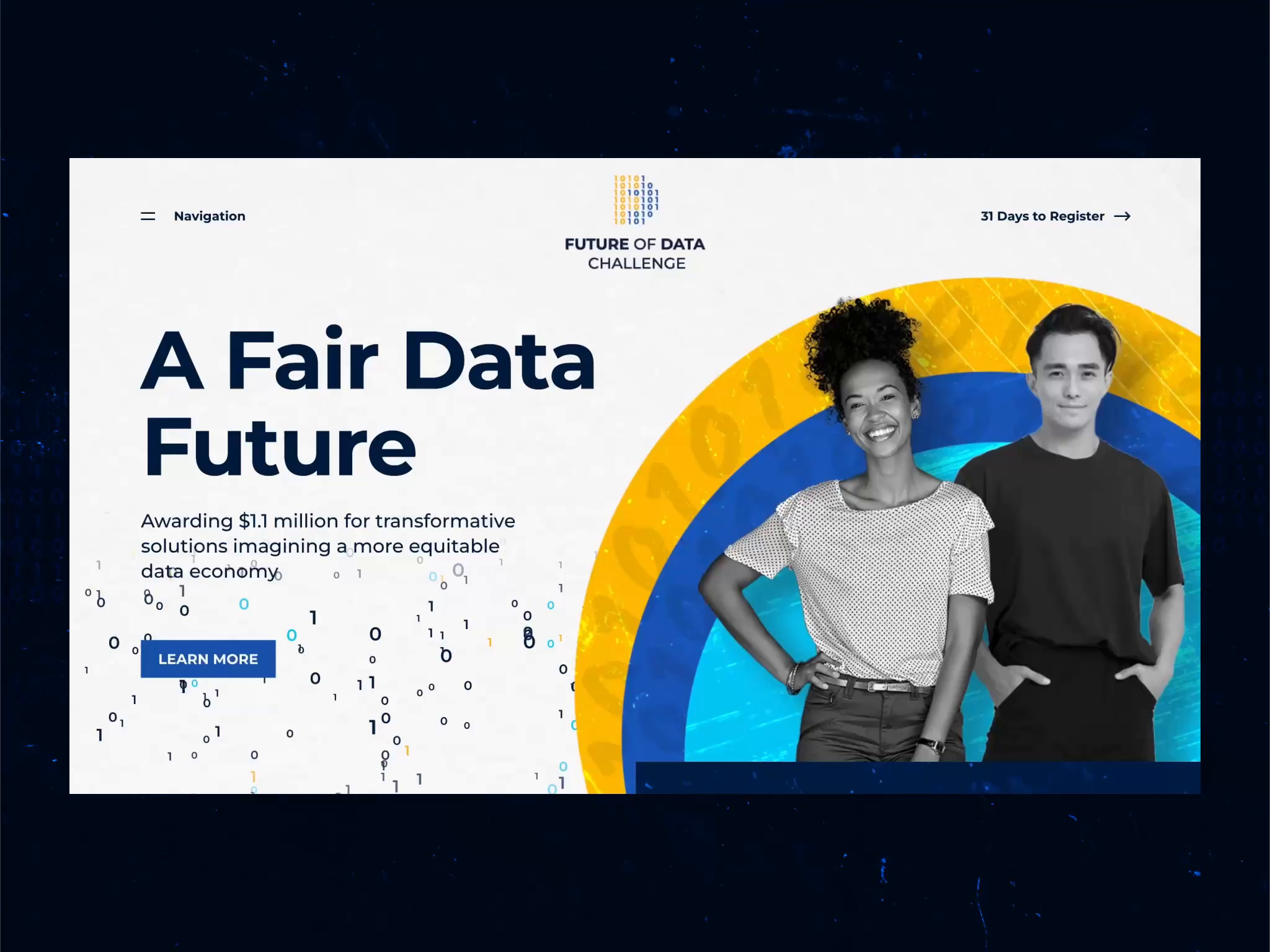 Future of Data Challenge - Web Design by Stefan Marshall on Dribbble