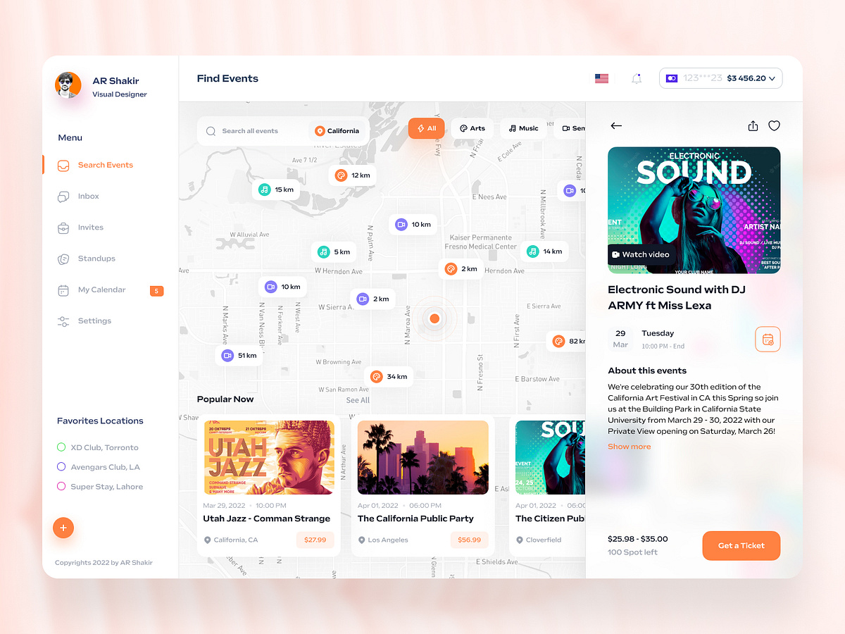 Event dashboard UI Concept by Mike Taylor for Orizon: UI/UX Design ...