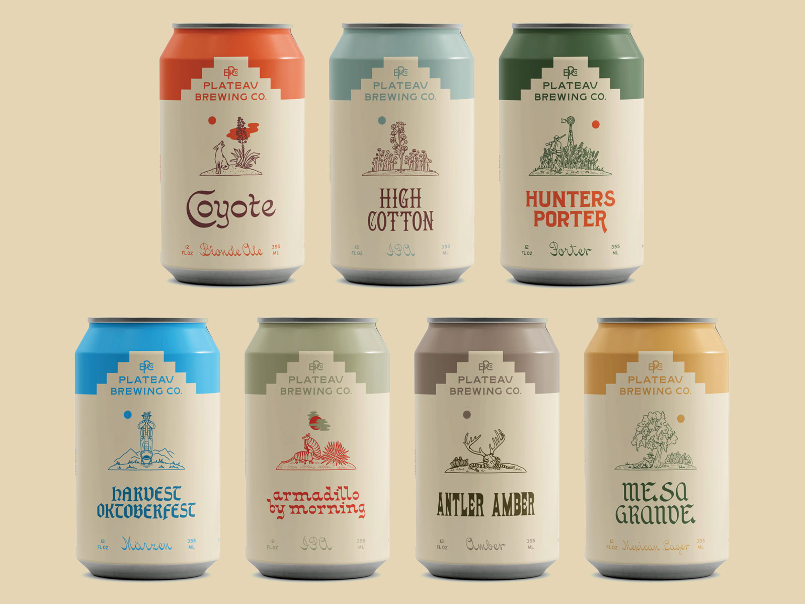 Plateau Brewing Packaging Design by Joshua Minnich on Dribbble